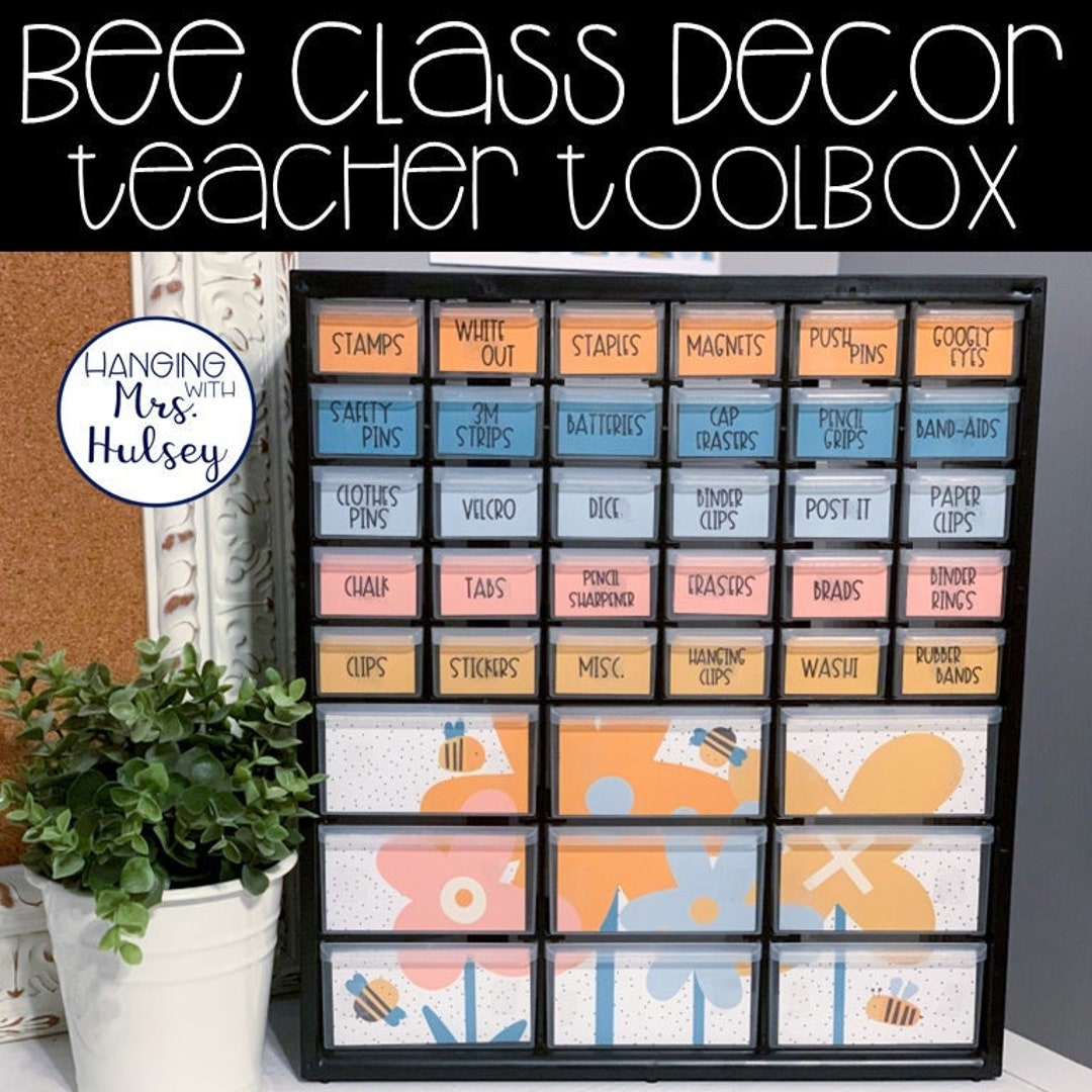 Bee Teacher Toolbox Labels - Etsy