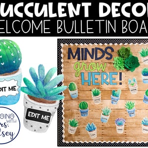 Succulent Welcome Back to School Bulletin Board - Etsy
