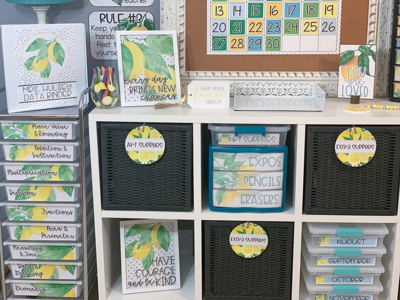 Lemon Classroom Decor Bundle - Etsy