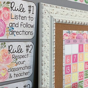 Floral and Shiplap Classroom Decor Bundle - Etsy