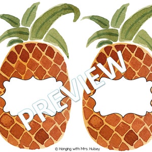 Tropical Pineapple Welcome Back to School Bulletin Board (digital ...