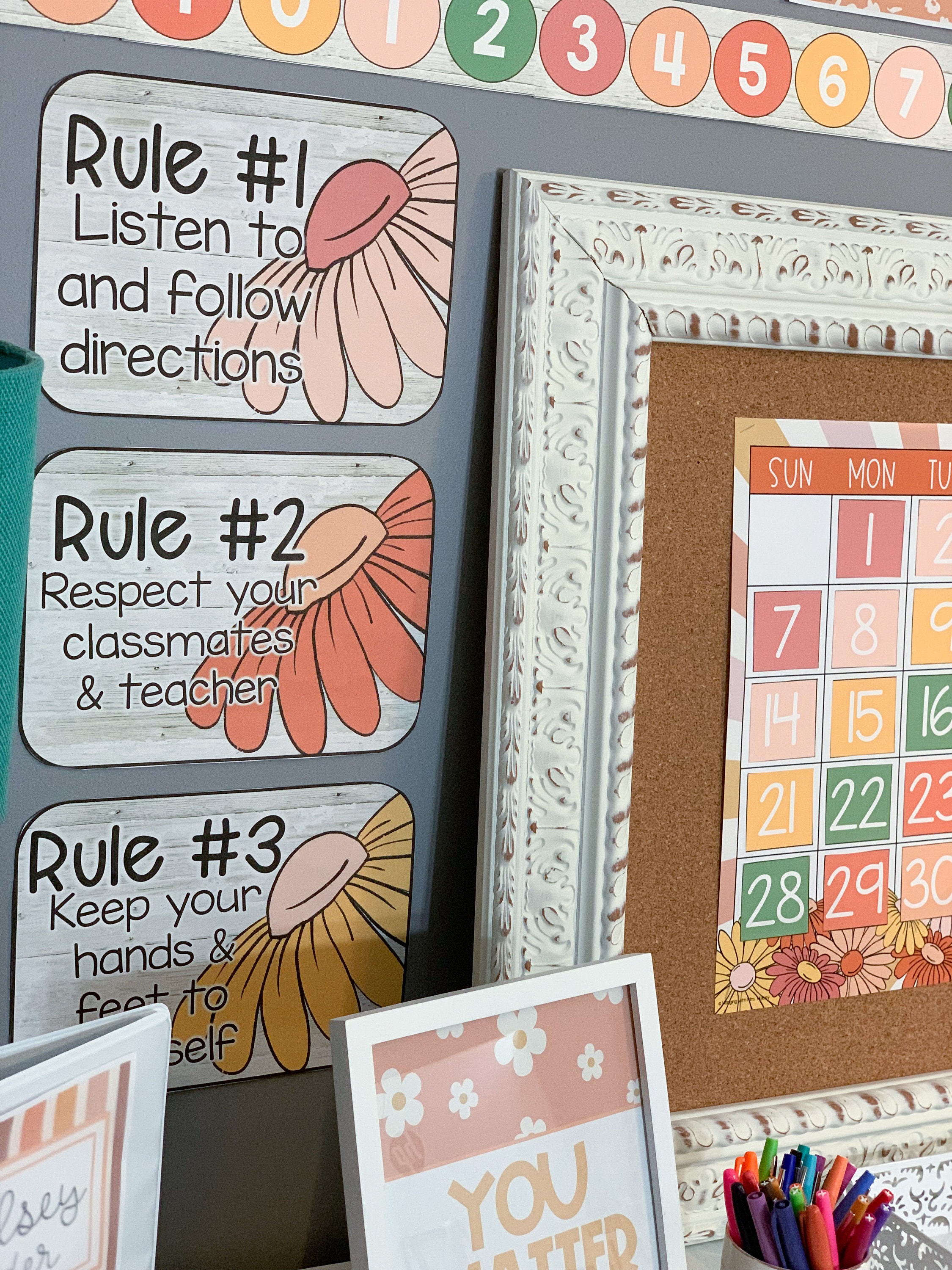 Retro Daisy Classroom Decor Bundle - Etsy