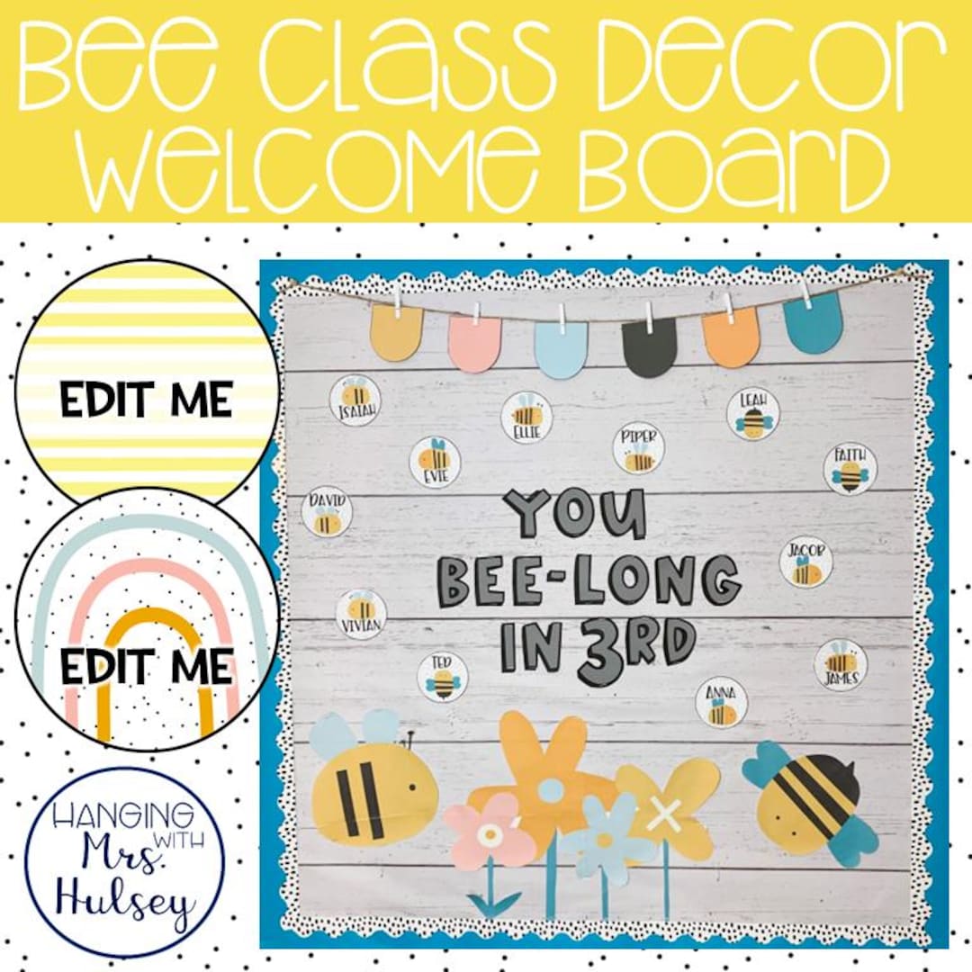 Bee Classroom Bulletin Board Decor: Honeycomb Theme - Etsy