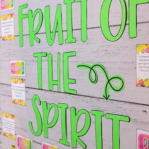 Fruit of the Spirit Bulletin Board: Christian Classroom Decor - Etsy