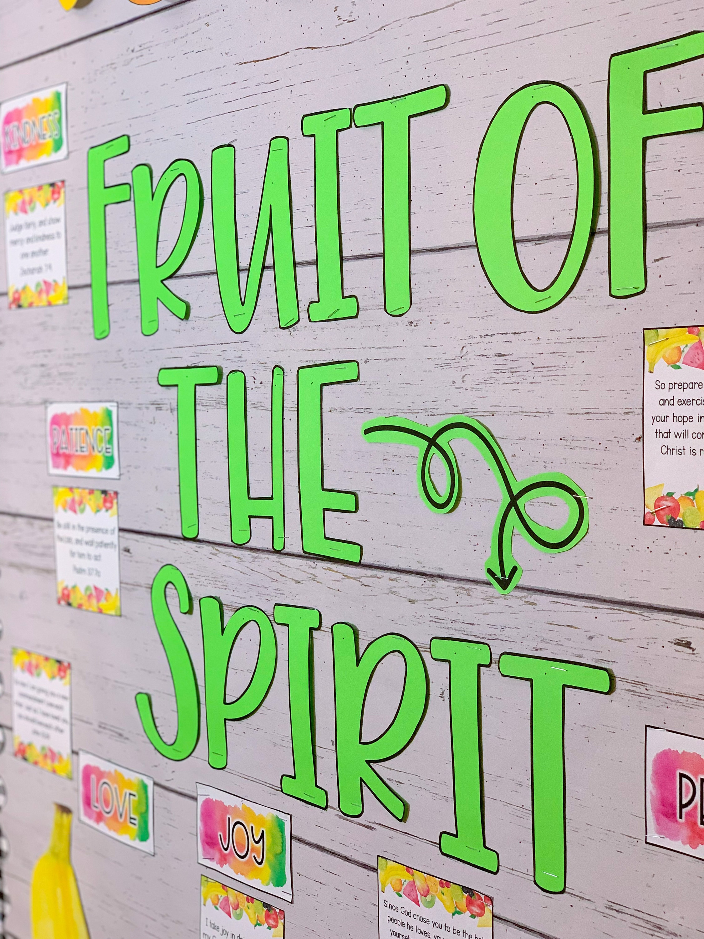 Fruit of the Spirit Bulletin Board - Christian Bulletin Board - Bible ...