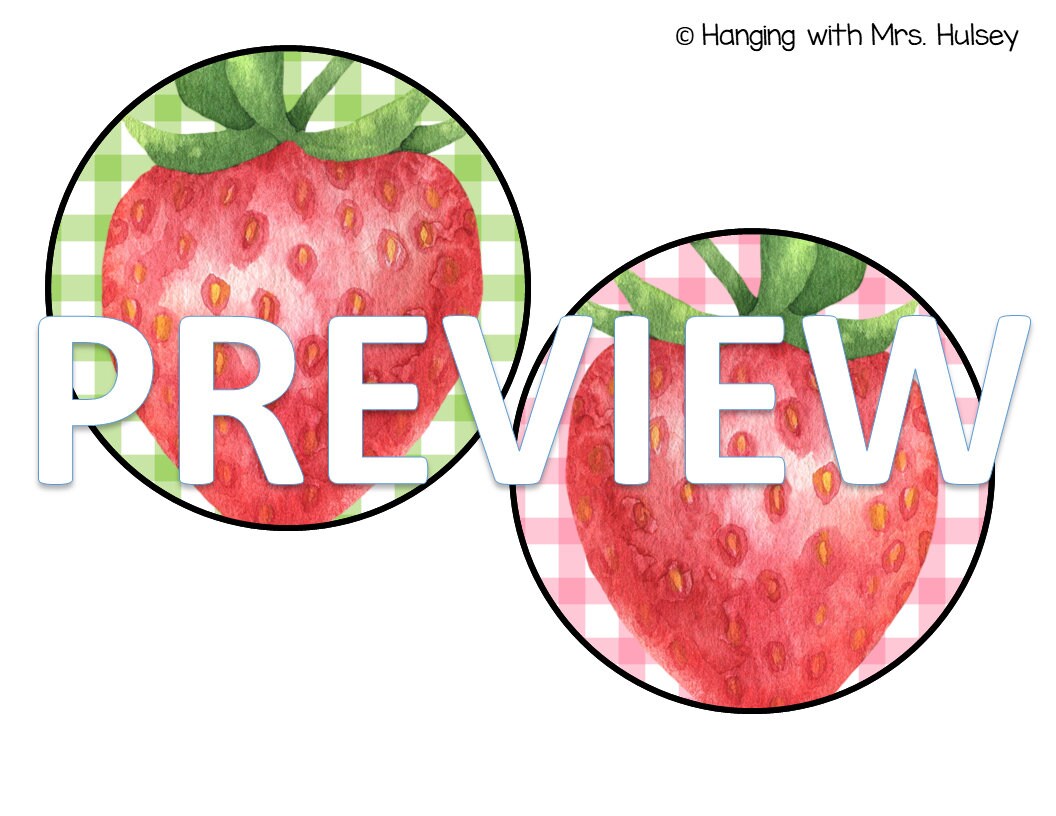 Strawberry Classroom Bulletin Board: Welcome Back Decor (digital ...