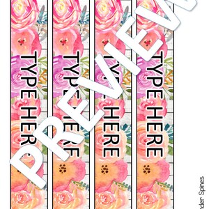 Floral Binder Covers and Spine Labels- Floral Decor - Floral Class ...