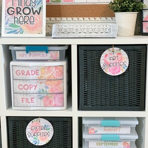 Floral and Shiplap Classroom Decor Bundle - Etsy