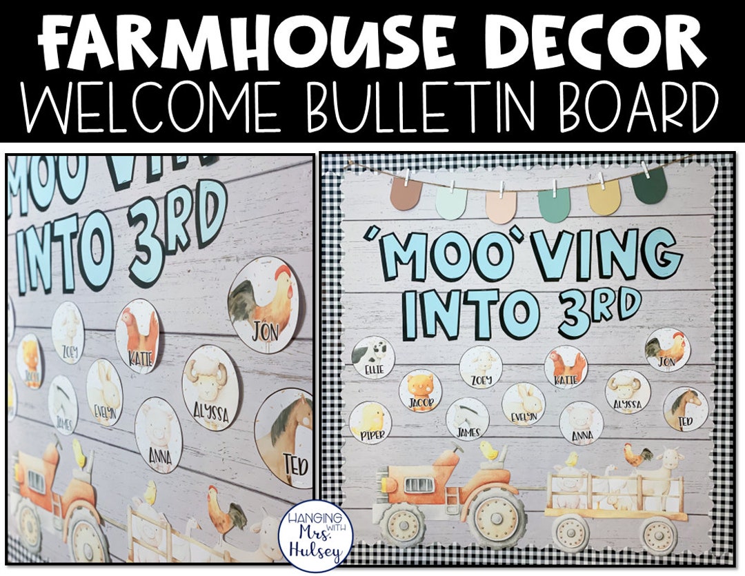 Farm Welcome Back to School Bulletin Board - Etsy