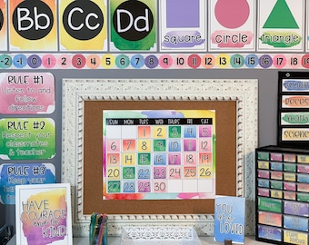 Alphabet Banner for the Classroom Watercolor Classroom Decor - Etsy