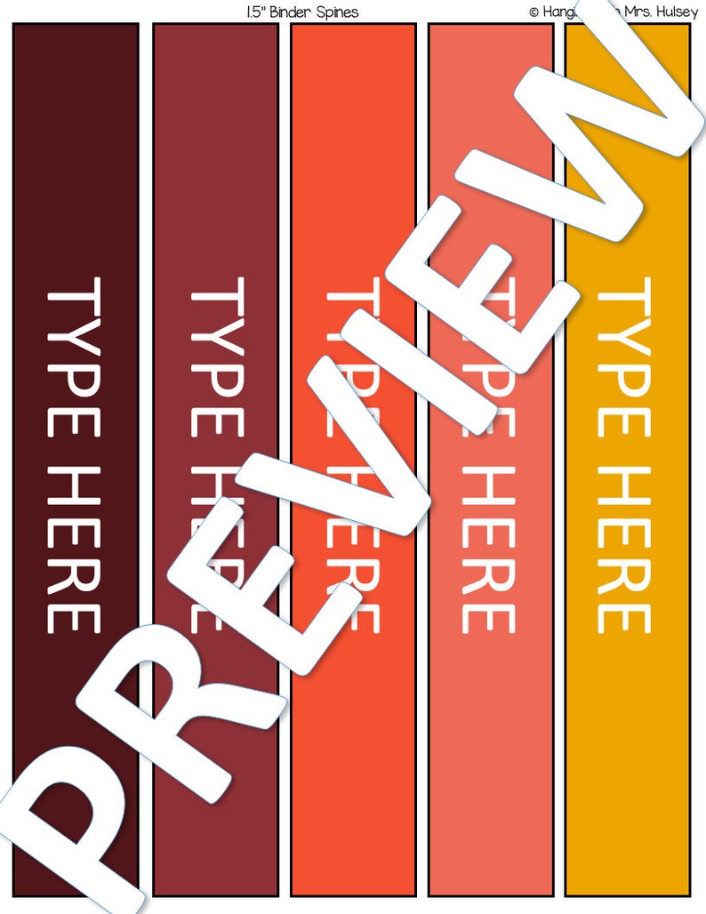 Retro Rainbow Binder Covers and Spine Labels - Etsy