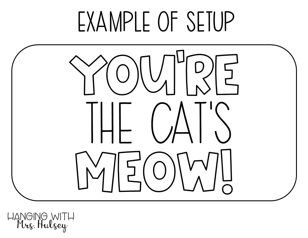 Valentine's Day Bulletin Board Hipster Cat - Etsy