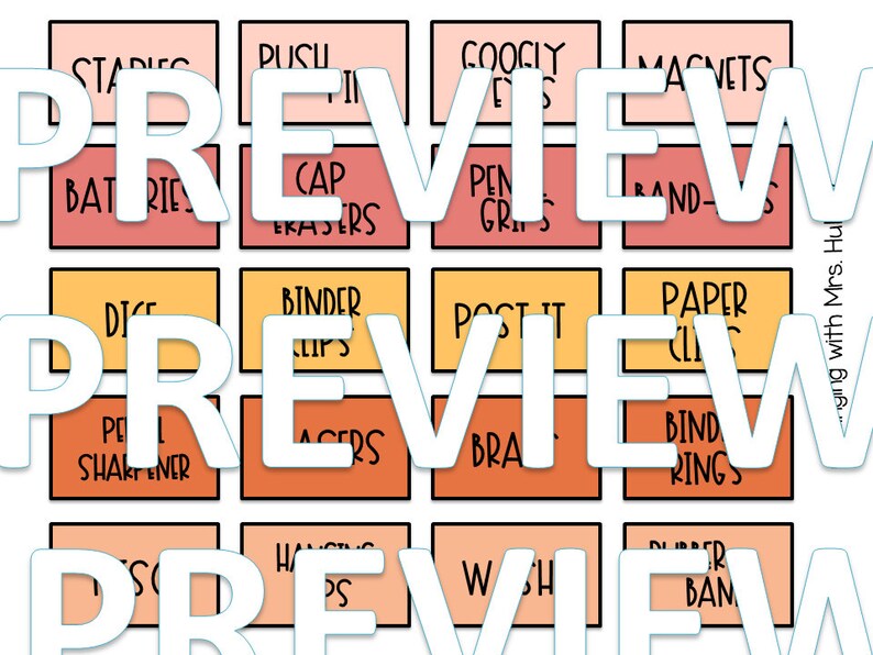 Retro Daisy Teacher Toolbox Labels - Etsy