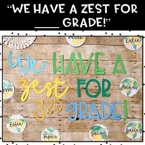 Lemon Welcome Back to School Bulletin Board - Lemon Classroom - Lemon ...