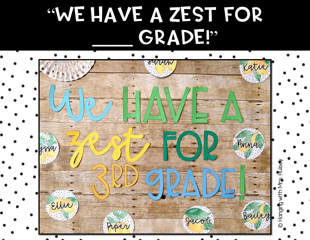 Lemon Welcome Back to School Bulletin Board - Etsy