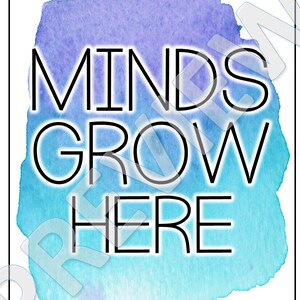 Watercolor Motivational Posters - Watercolor Classroom Decor ...