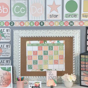 Peach Classroom Decor Bundle - Etsy