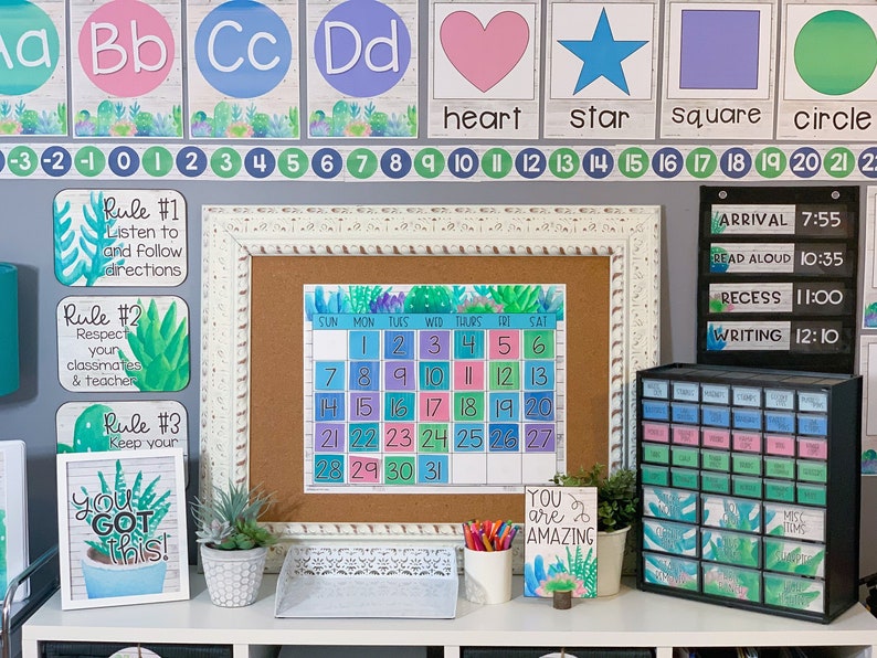 Succulent Classroom Decor Bundle - Etsy