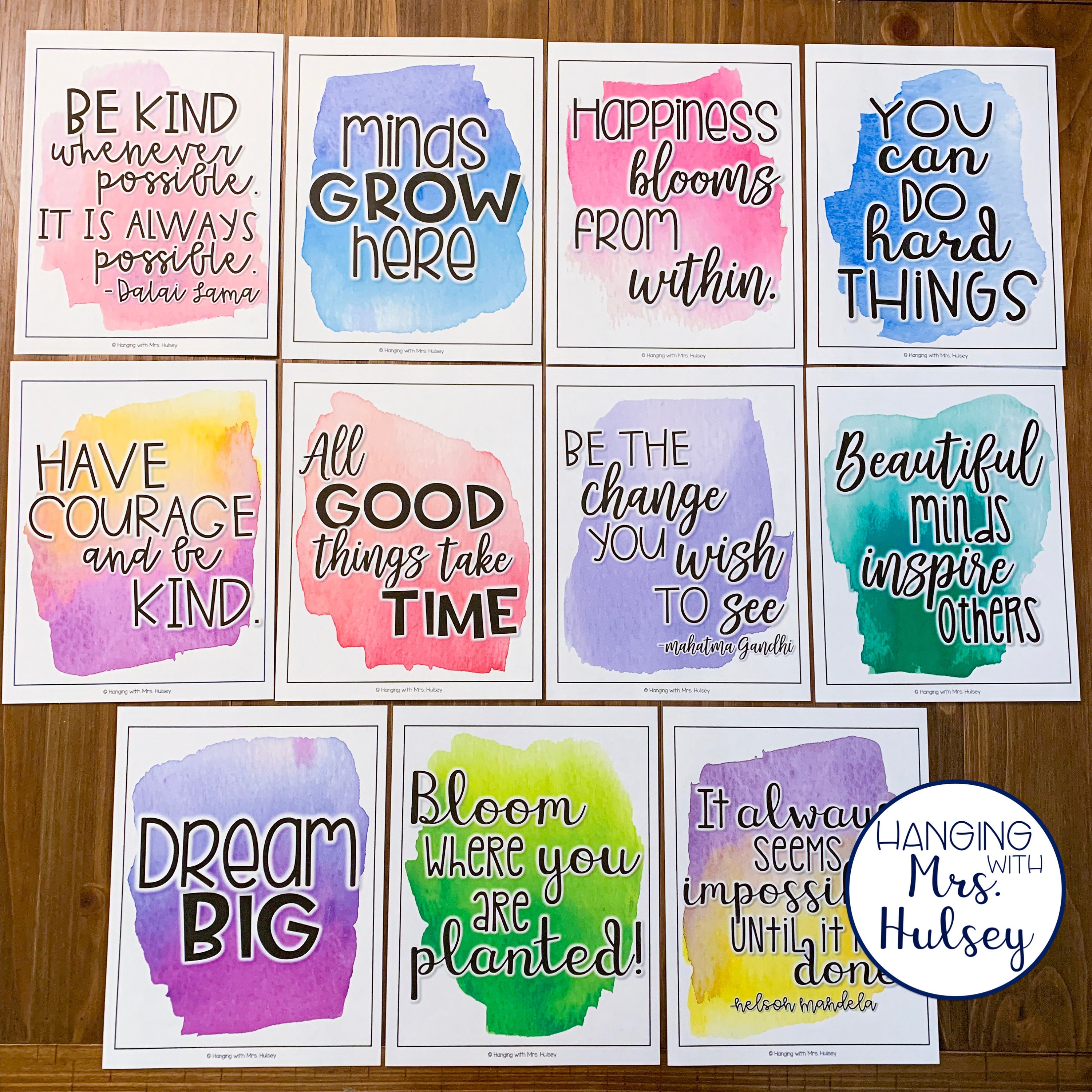 Watercolor Motivational Posters - Etsy
