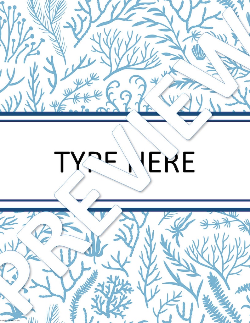 Ocean Binder Covers and Spine Labels - Etsy