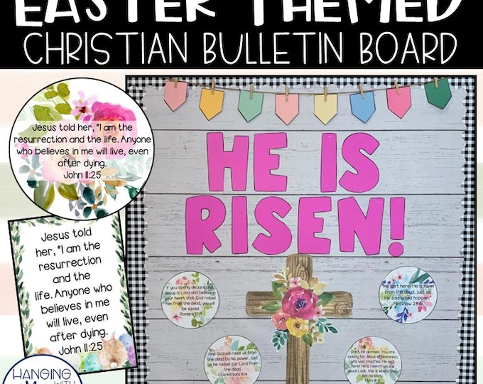 He is Risen Easter Bulletin Board Kit: Spring Classroom Decor (PDF ...