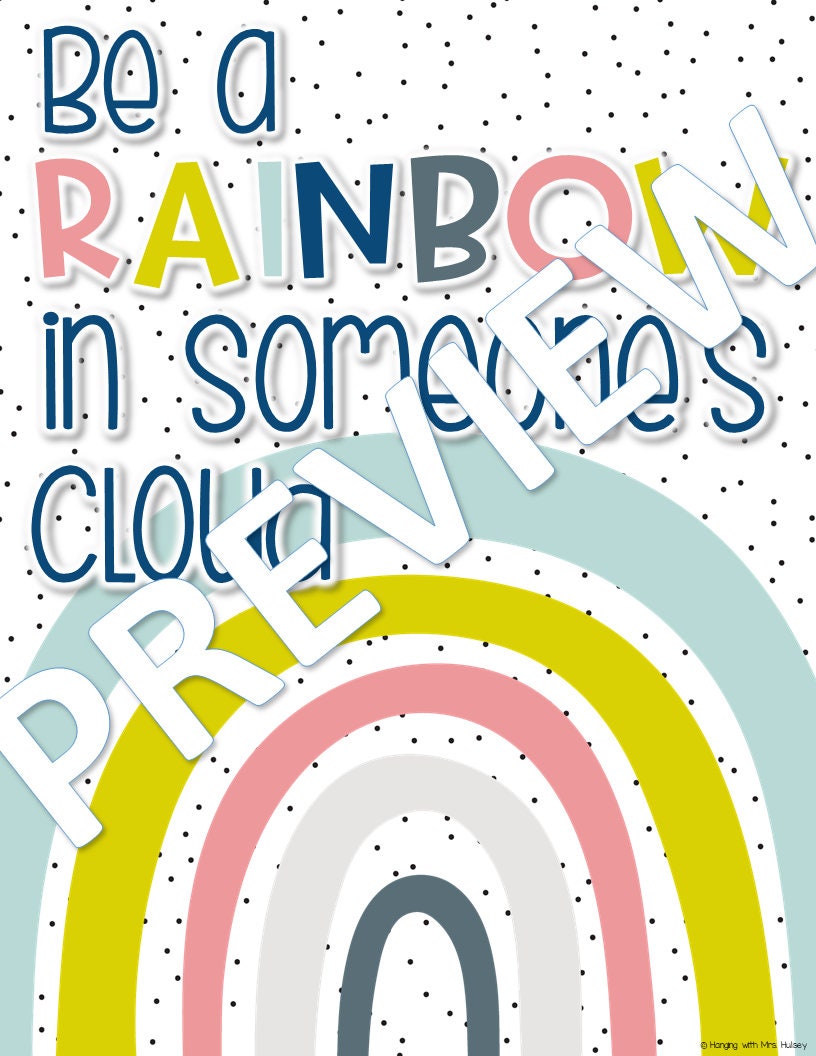 Boho Rainbow Motivational Posters - Etsy