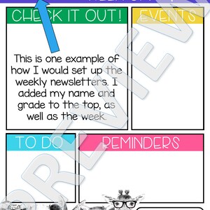 Hipster Animal Class Newsletter Templates - Zoo Classroom - Zoo Class ...