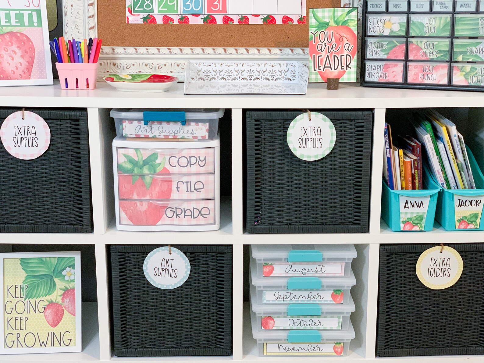 Strawberry Classroom Decor Bundle | Etsy