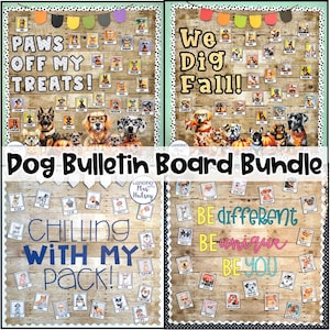 Dog Bulletin Board Bundle: Holiday Classroom Decor (PDF Download) - Etsy