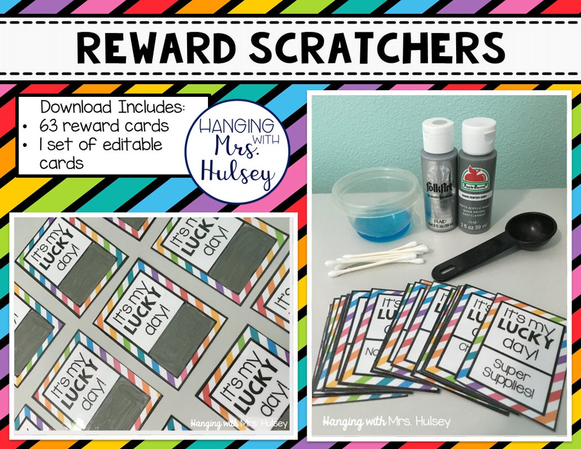 Scratch-off Reward Cards: Reward Scratchers - Etsy