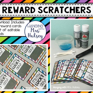Scratch-off Reward Cards: Reward Scratchers - Classroom Rewards ...