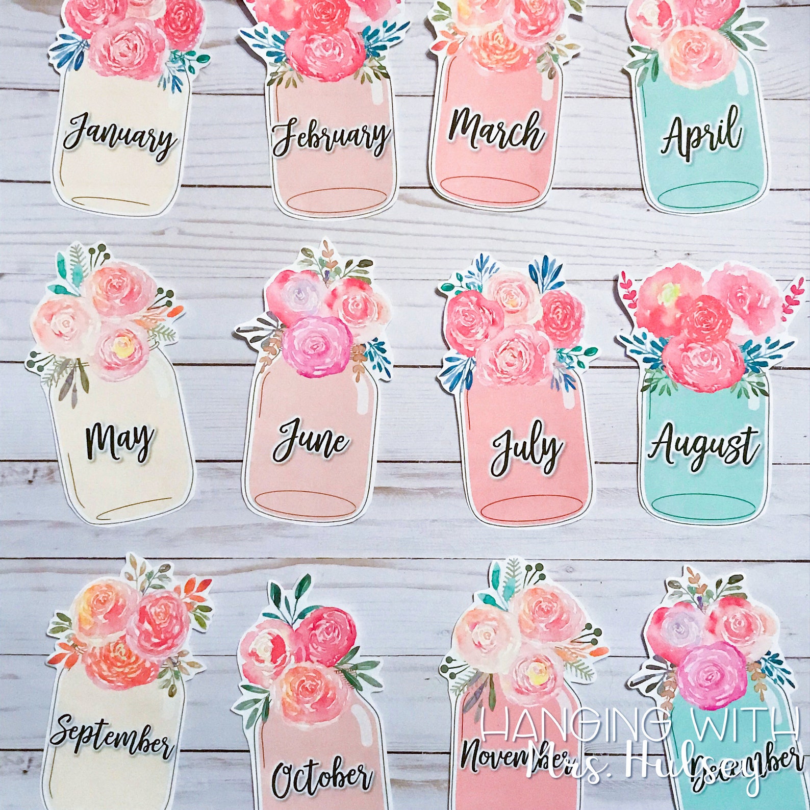 Floral and Shiplap Classroom Decor Bundle - Etsy
