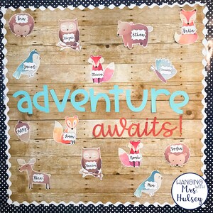 Forest Welcome Back to School Bulletin Board: Rustic Classroom Decor - Etsy