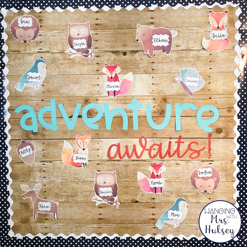 Forest Welcome Back to School Bulletin Board: Rustic Classroom Decor - Etsy