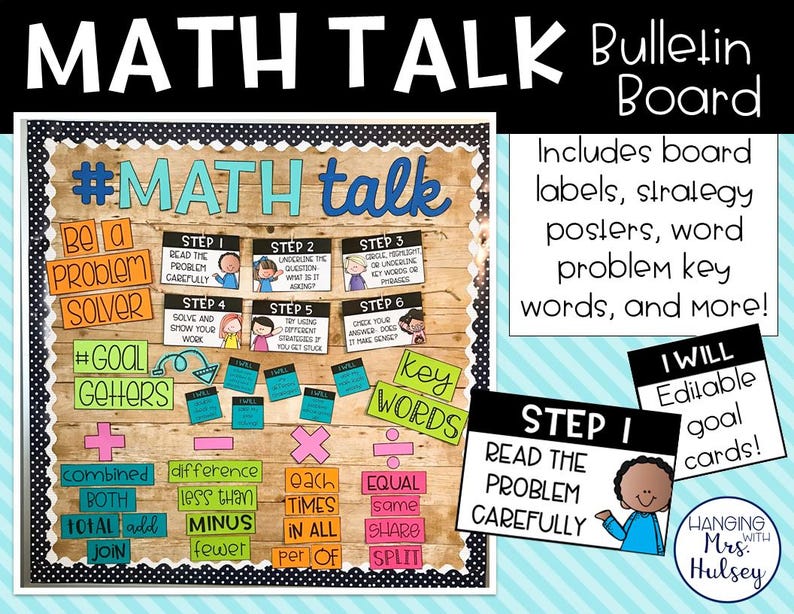 Math Talk Bulletin Board Bundle - Etsy