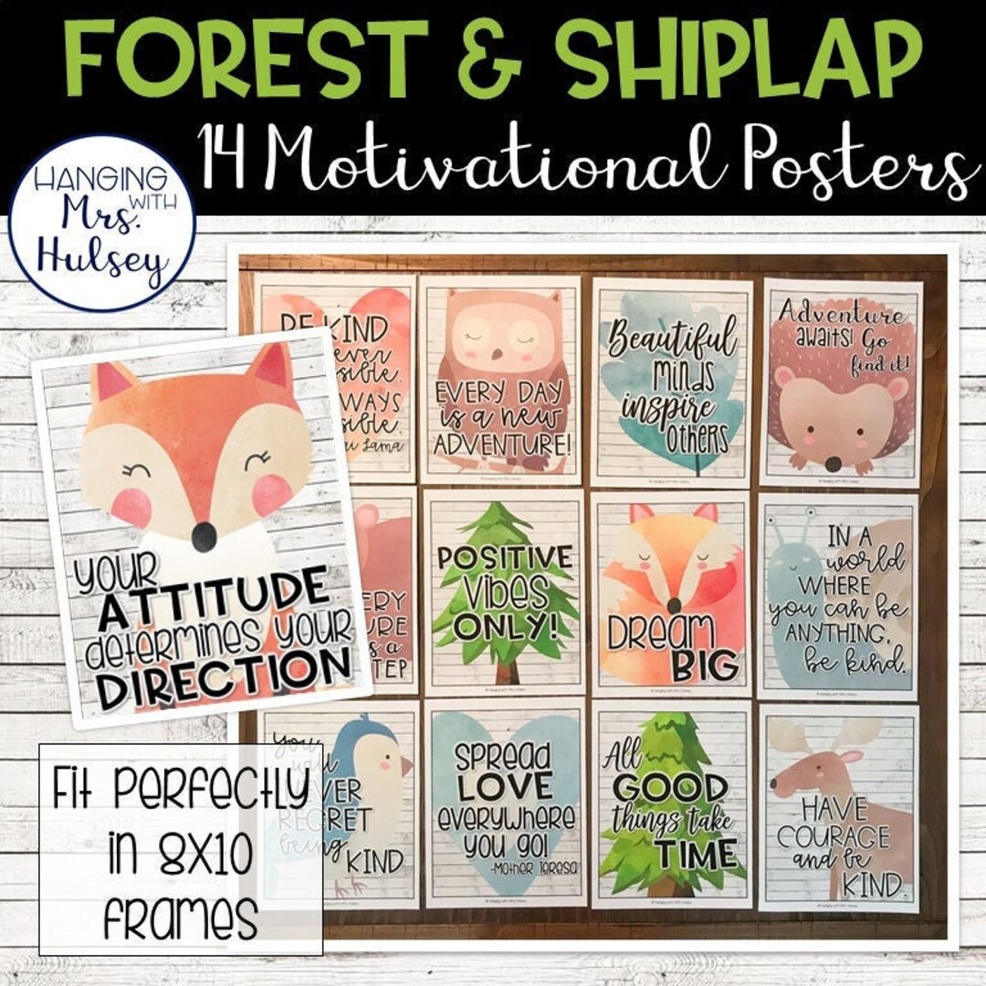 Forest Motivational Posters Forest Classroom Decor Forest Posters ...