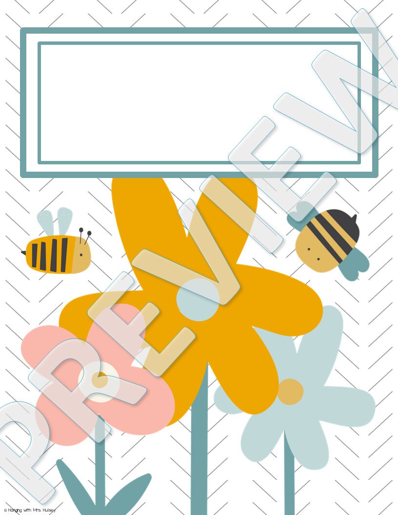 Bee Binder Covers and Spine Labels - Etsy