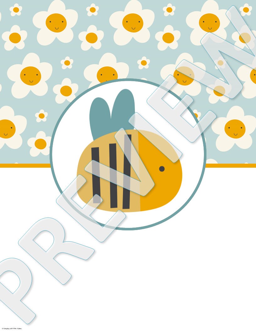 Bee Binder Covers and Spine Labels - Etsy