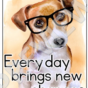 Hipster Dogs Motivational Posters: Watercolor Classroom Decor (digital ...