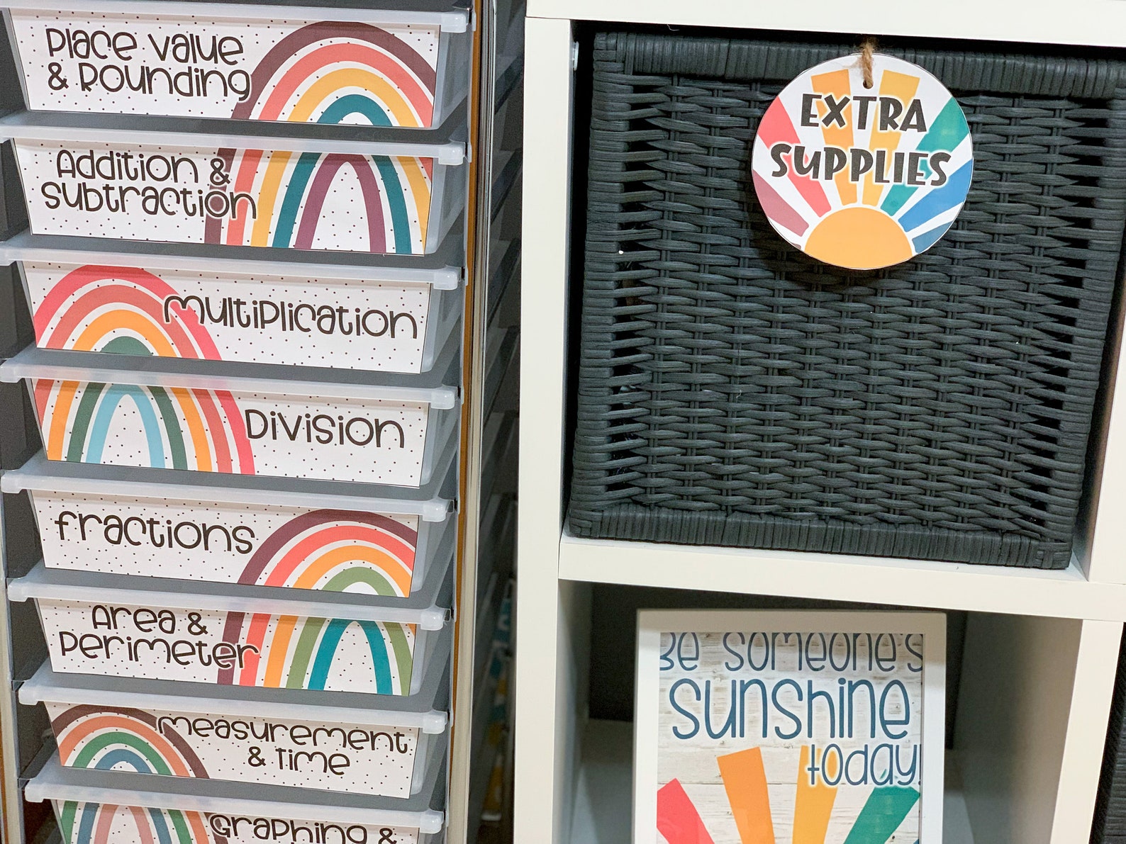 Retro Rainbow Classroom Decor Bundle | Etsy