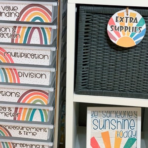 Retro Rainbow Classroom Decor Bundle - Etsy