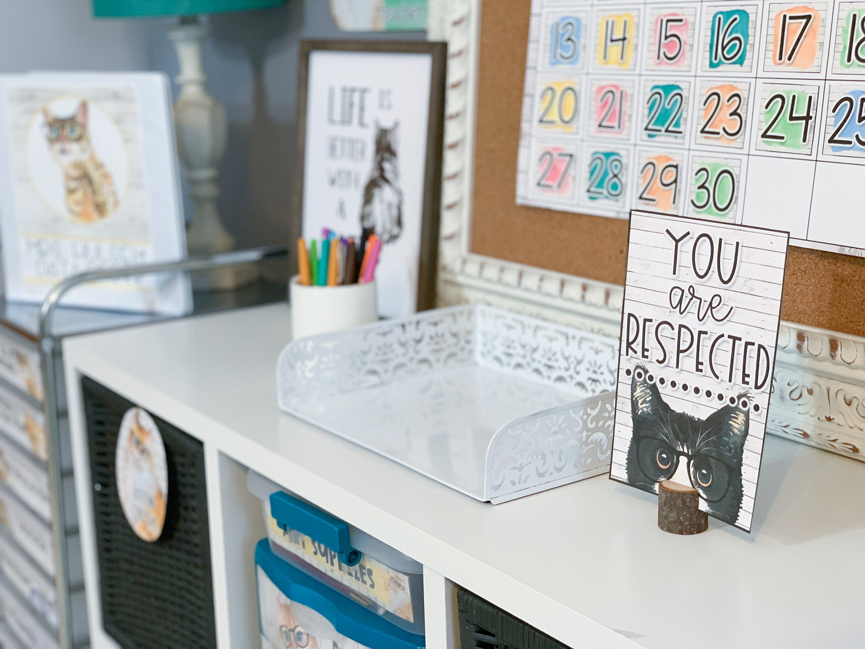 Hipster Cat Classroom Decor Bundle - Etsy