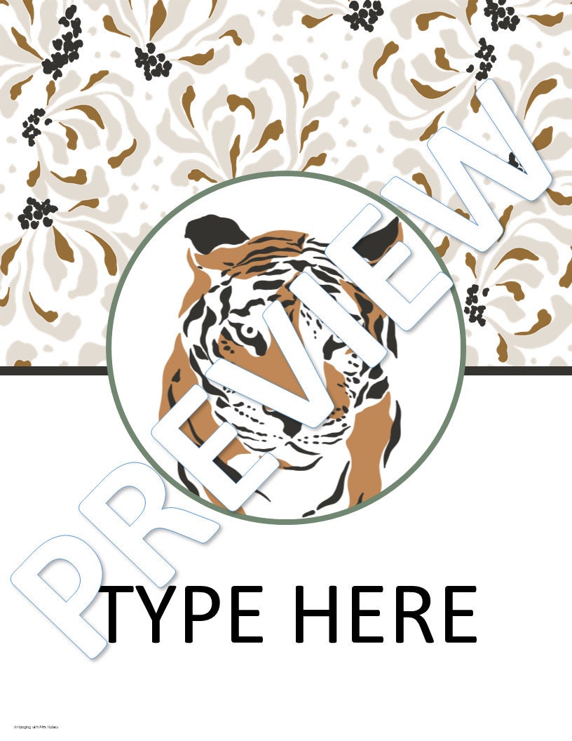 Boho Jungle Binder Covers and Spine Labels - Etsy