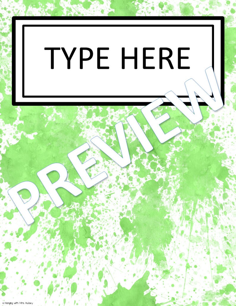 Watercolor Binder Covers and Spine Labels - Etsy