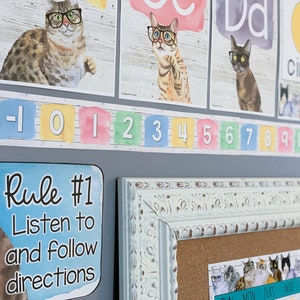 Hipster Cat Classroom Decor Bundle - Etsy
