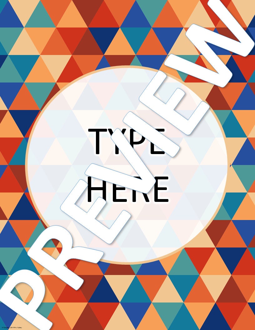 Retro Rainbow Binder Covers and Spine Labels - Etsy