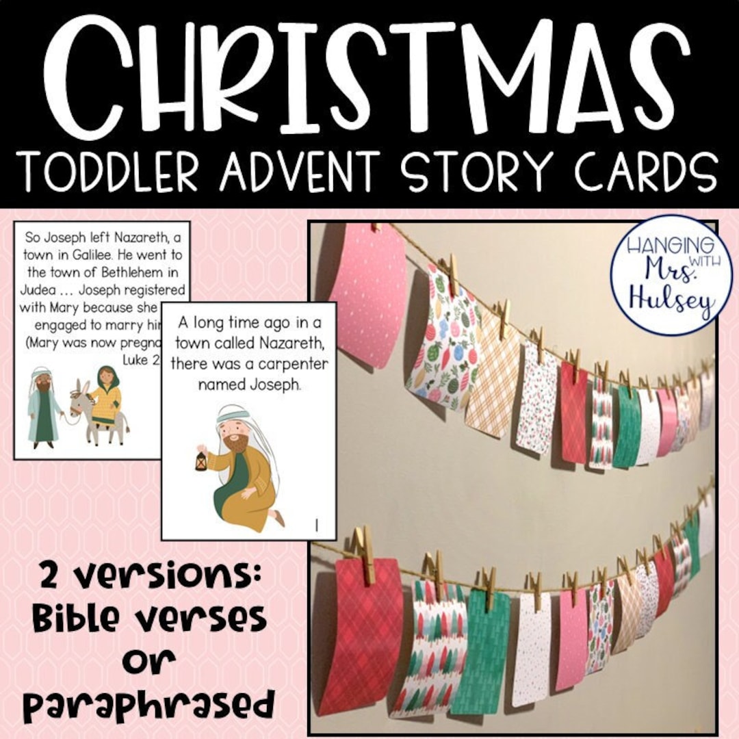 Toddler Advent Cards for Christmas - Kids Nativity Advent Calendar ...