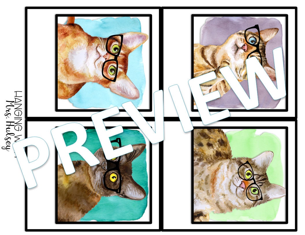 Hipster Cat Welcome Back to School Bulletin Board - Etsy