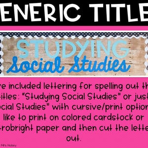 Social Studies Bulletin Board Kit - Etsy