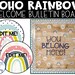 Boho Rainbow Welcome Back to School Bulletin Board - Etsy